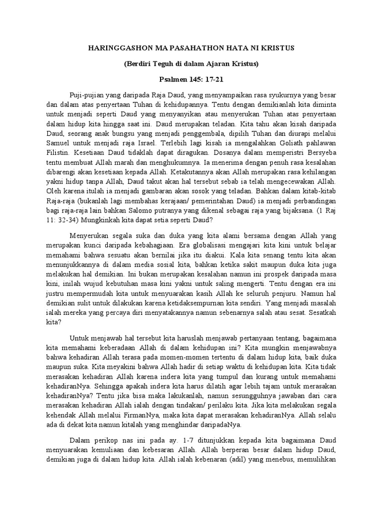 Kesetiaan Daud dan Kehadiran Allah | PDF