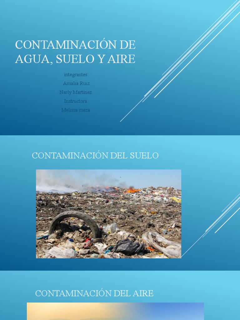 Contaminación de Agua, Suelo y Aire | PDF