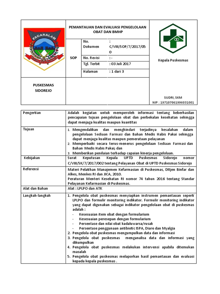 Evaluasi Pengelolaan Obat Puskesmas | PDF | Sains & Matematika