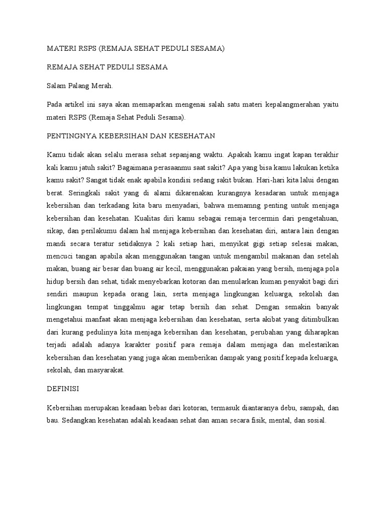 Materi RSPS | PDF
