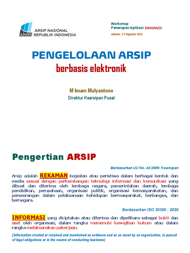 Pengelolaan Arsip Berbasis Elektronik | PDF