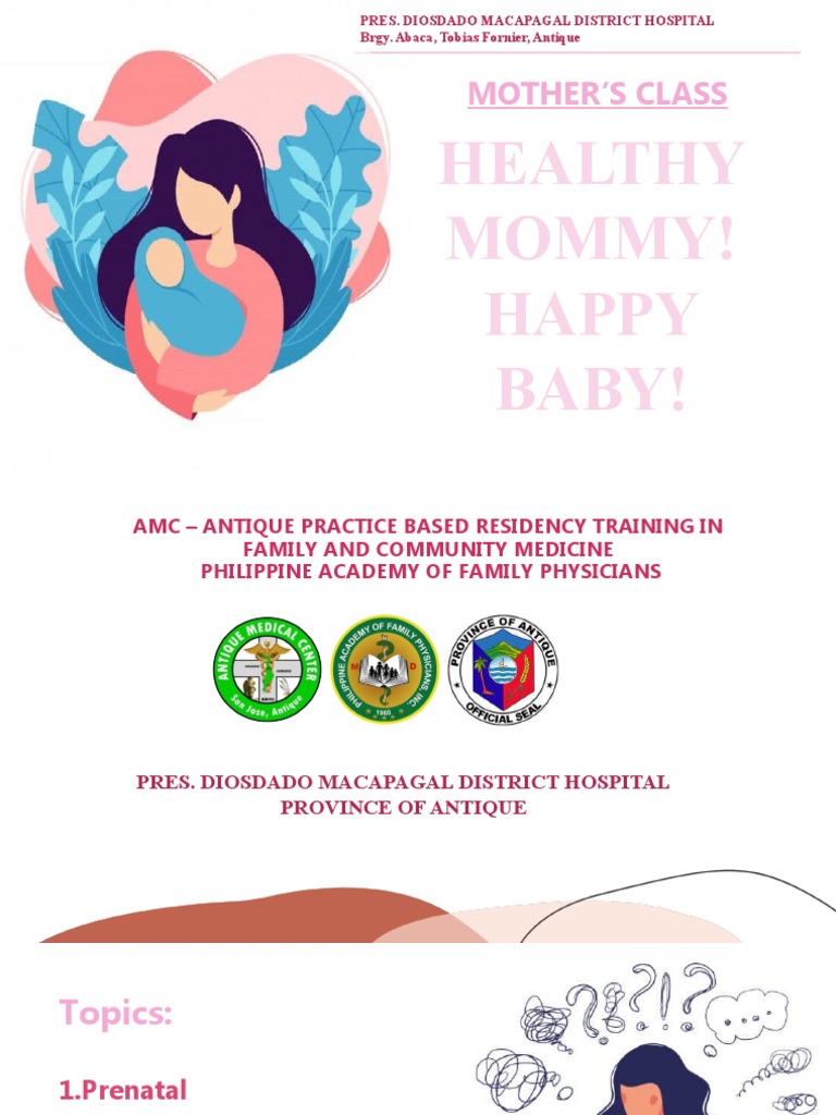 Mother's Class Maternal Package | PDF