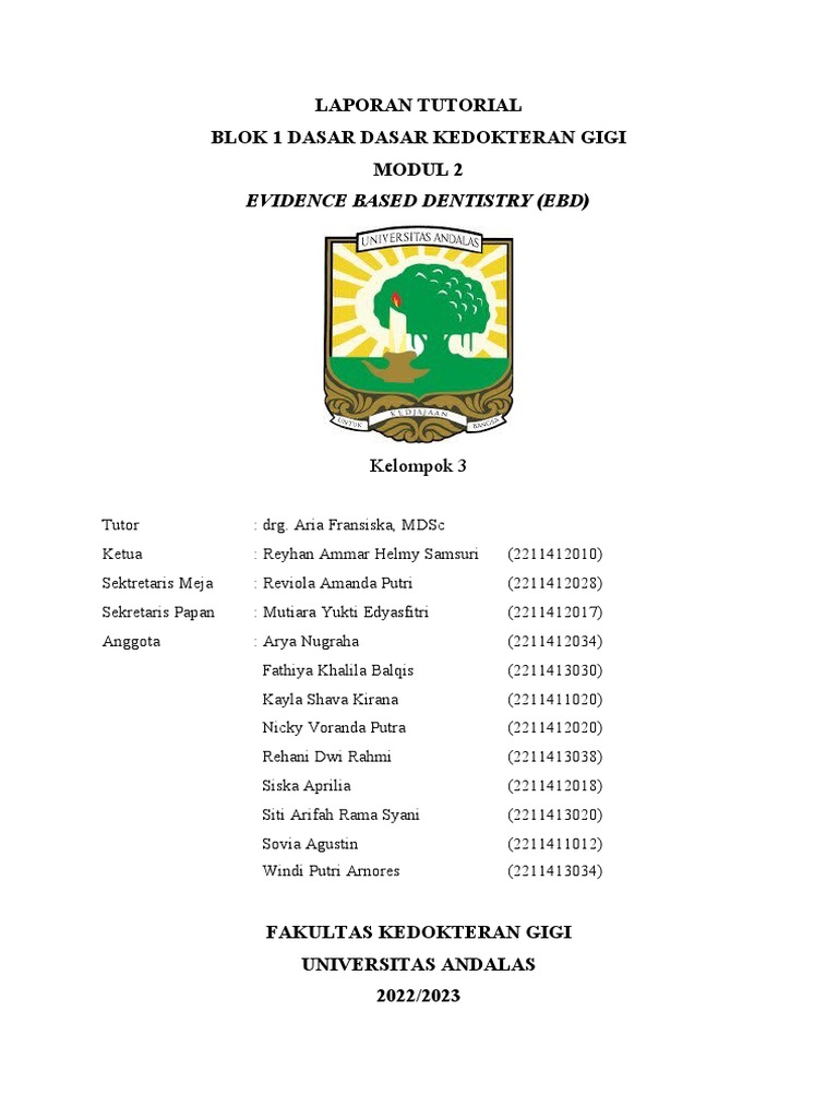 Laporan Tutorial Blok 1 Modul 2 2022 - Kelompok 3 | PDF