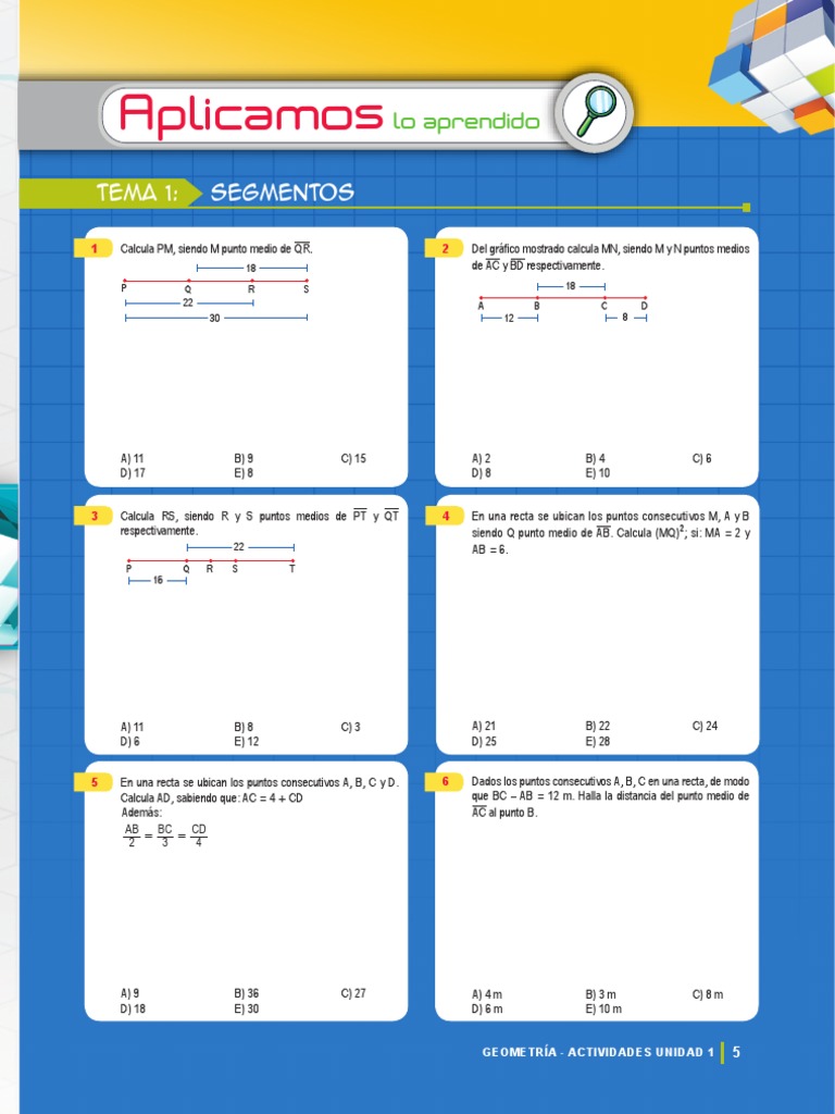 Segmentos - Geometría 3 - Pag-1-2 | PDF
