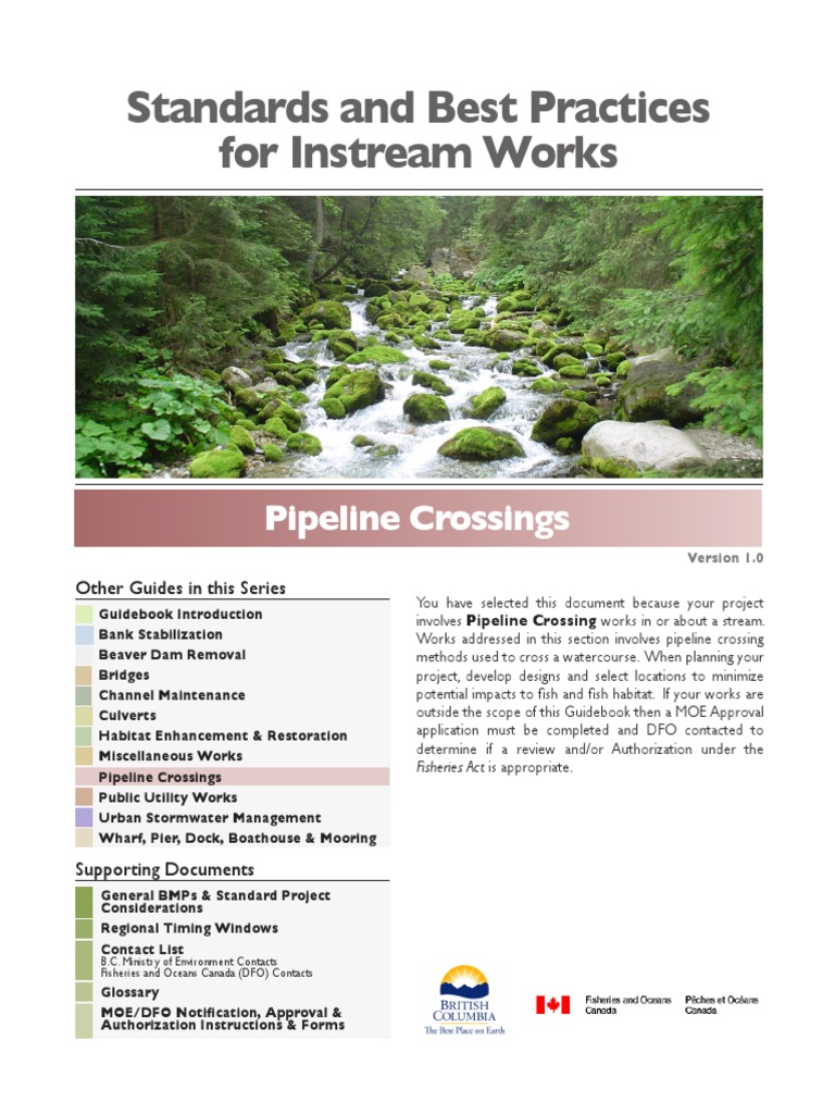 Pipeline Crossings | PDF | Stream | Riparian Zone