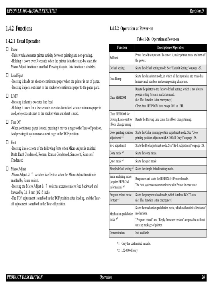 lx300+II RTP SETTINGS | PDF | Printer (Computing) | Computer Architecture