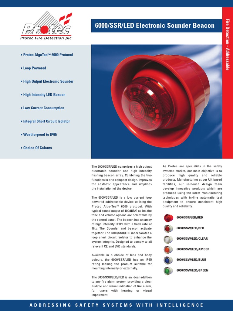 6000 SSR Led Beacon | PDF | Light Emitting Diode | Computing
