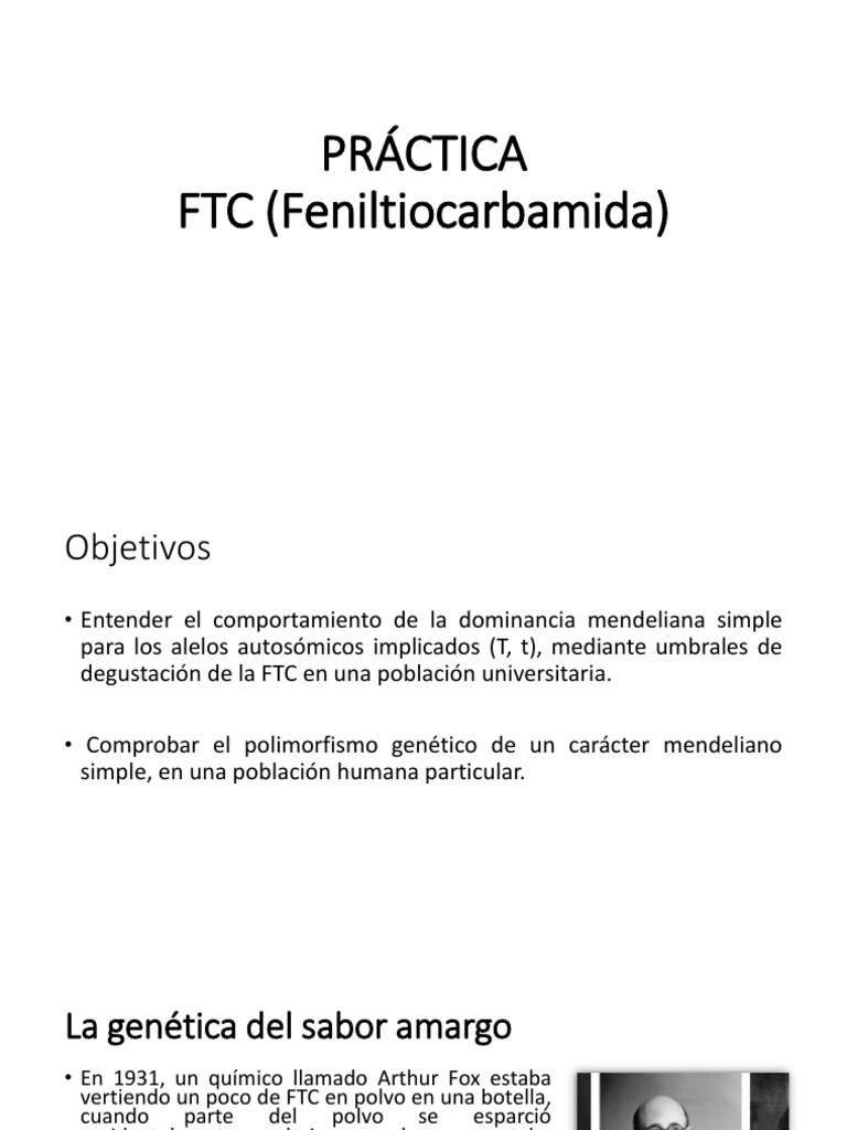 Practica PTC | PDF | Alelo | Gene