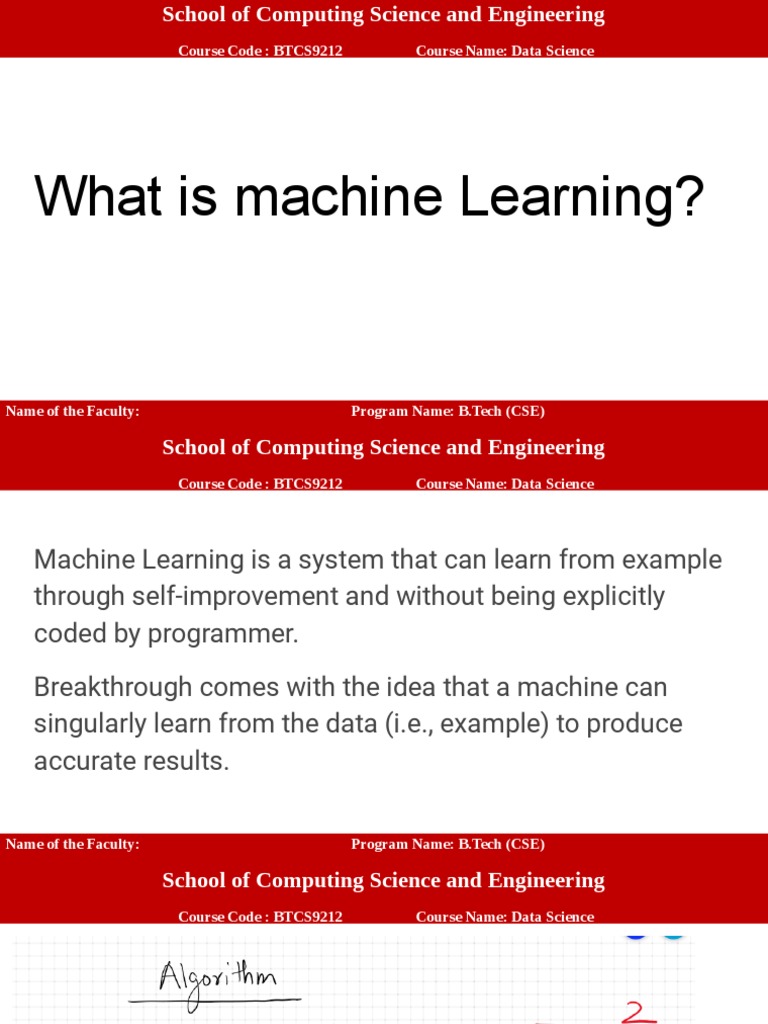 UNIT - 5.1 - Machine Learning | PDF | Computing | Data