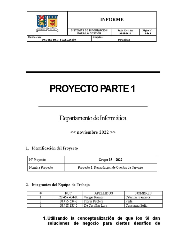 Proyecto 1 | PDF