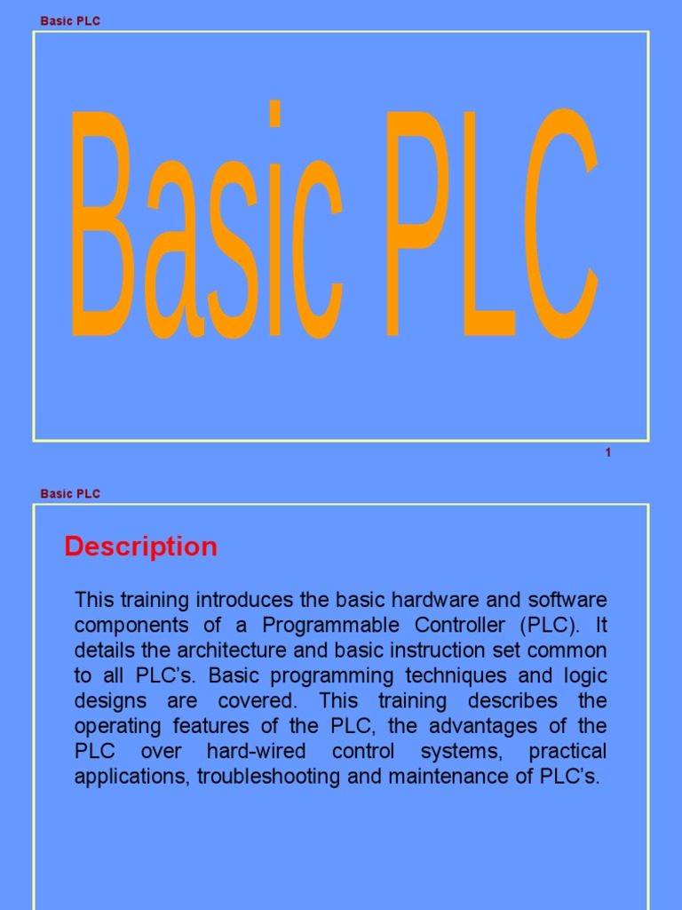 Basic PLC - Rockwell | PDF | Programmable Logic Controller | Computer ...