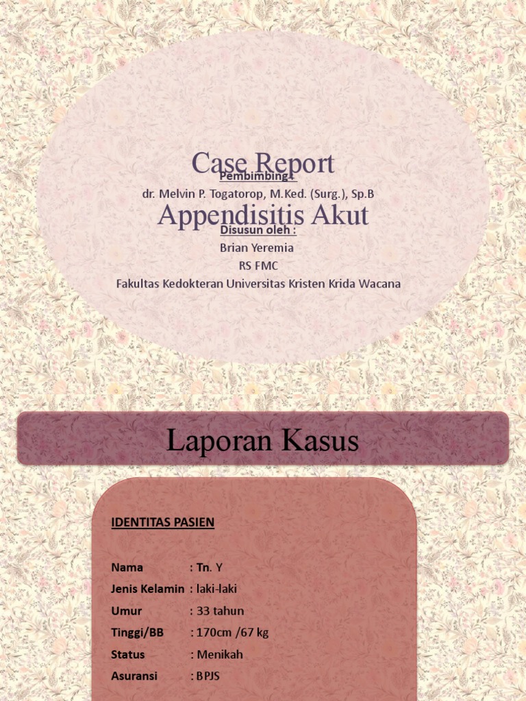 Appendicitis Kasus Brian | PDF