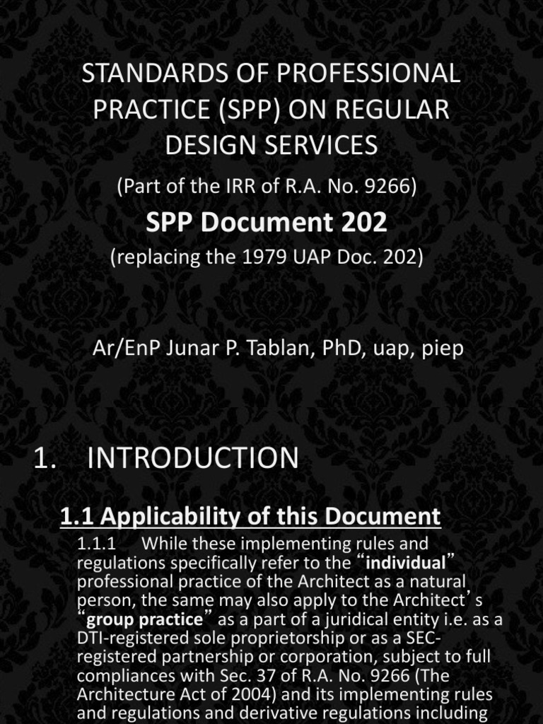 SPP Doc 202 | PDF | Architect | Per Diem