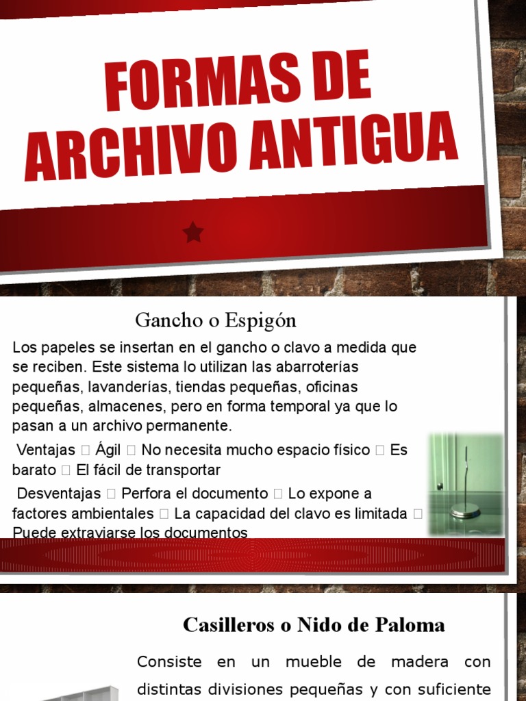 Formas Antiguas de Archivar Documentos | PDF | Informática