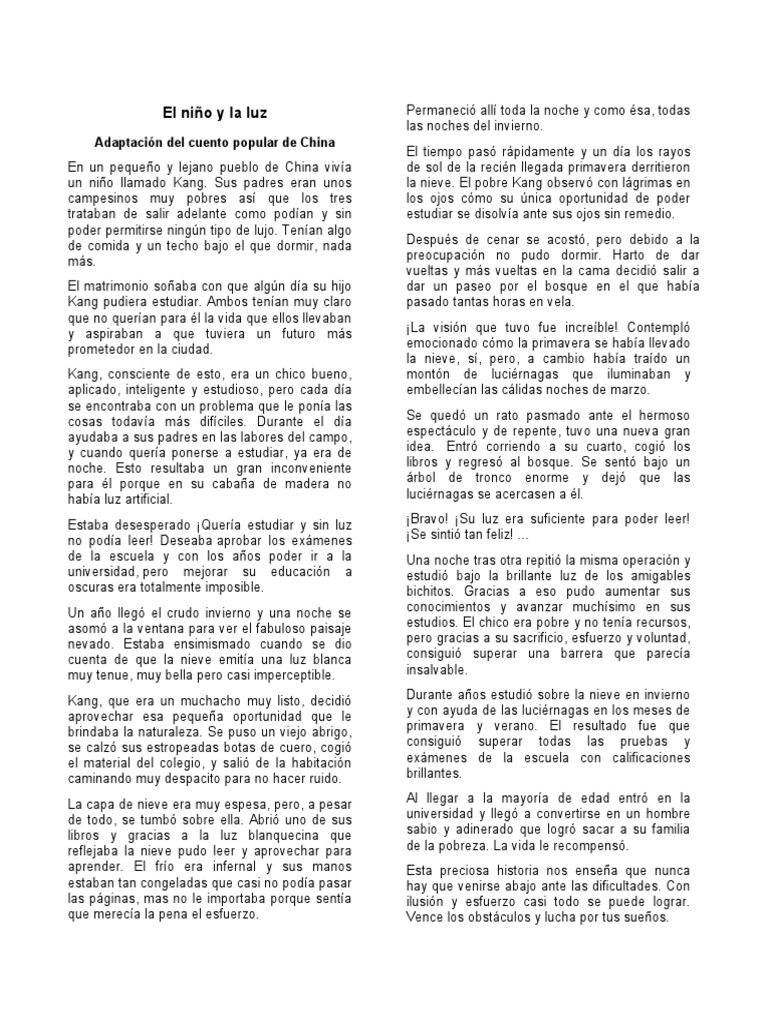 El Niño y La Luz | PDF | Poesía