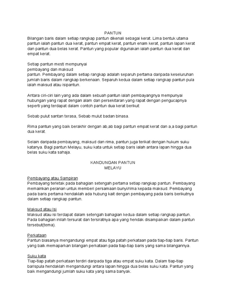 PANTUN | PDF