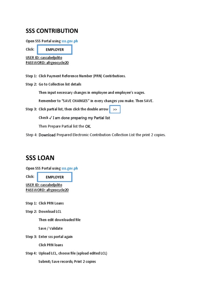 SSS Contribution and Loan Guide | PDF