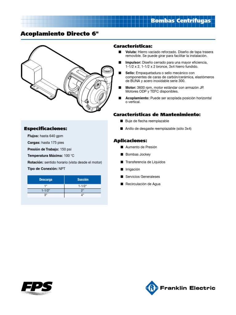 Hojas de Catálogo Acoplamiento Directo | PDF