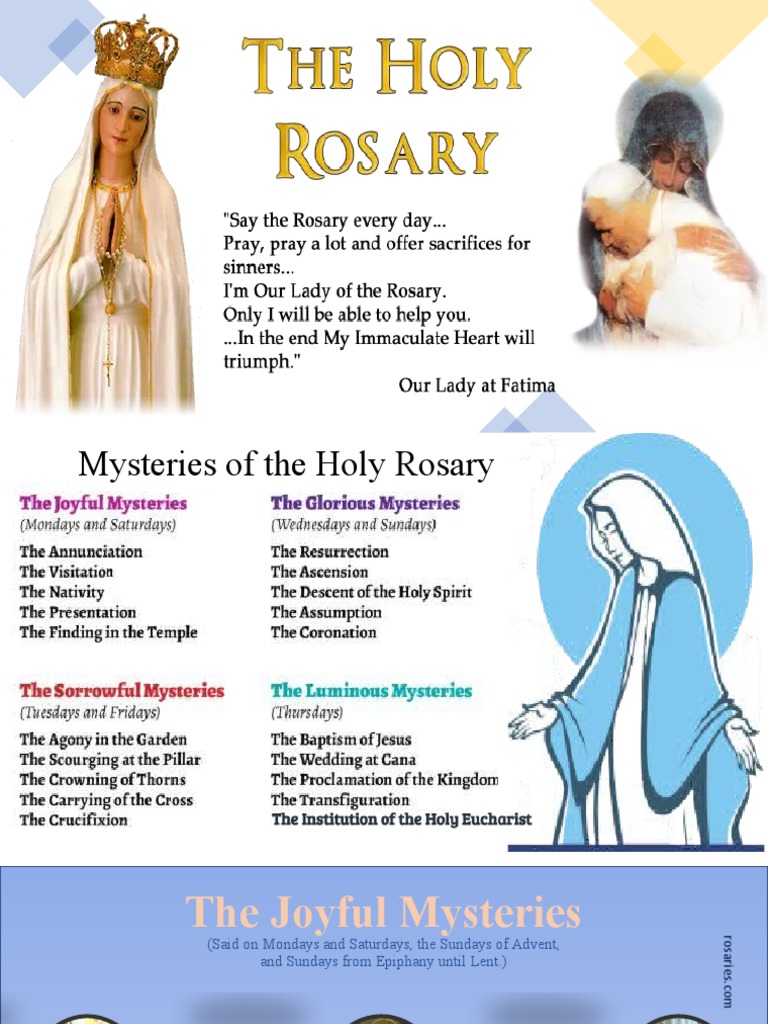 JOYFUL MYSTERIES - The Holy Rosary Guide | PDF
