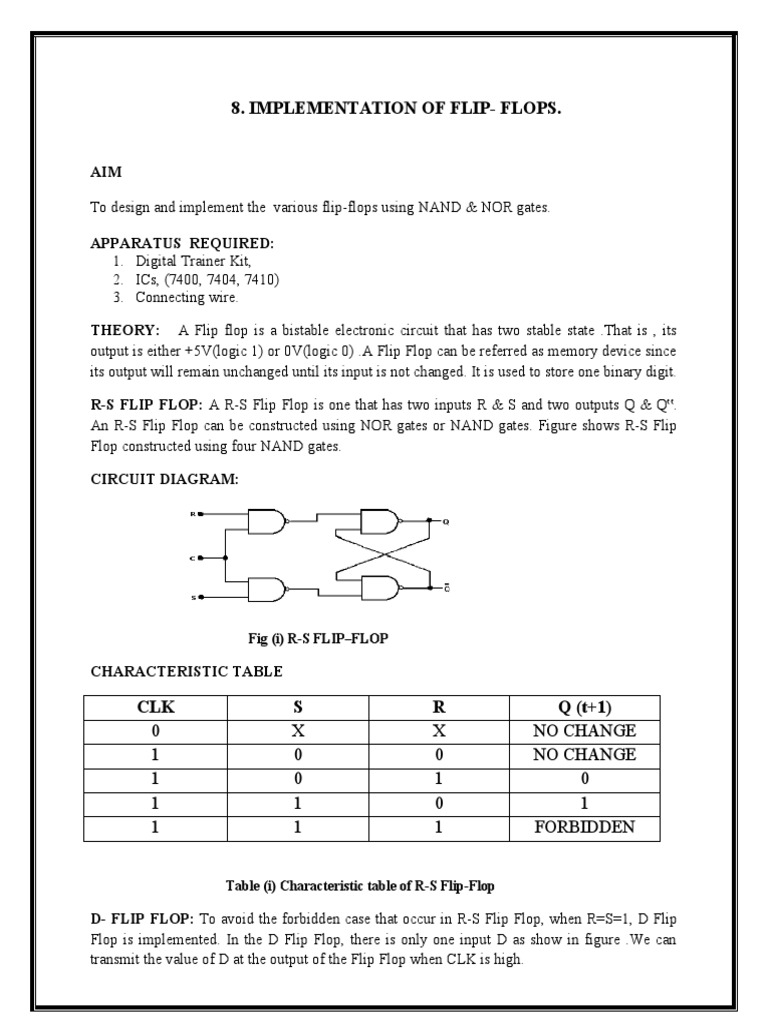 Digital Lab Flip Flop Experiments Pdf 