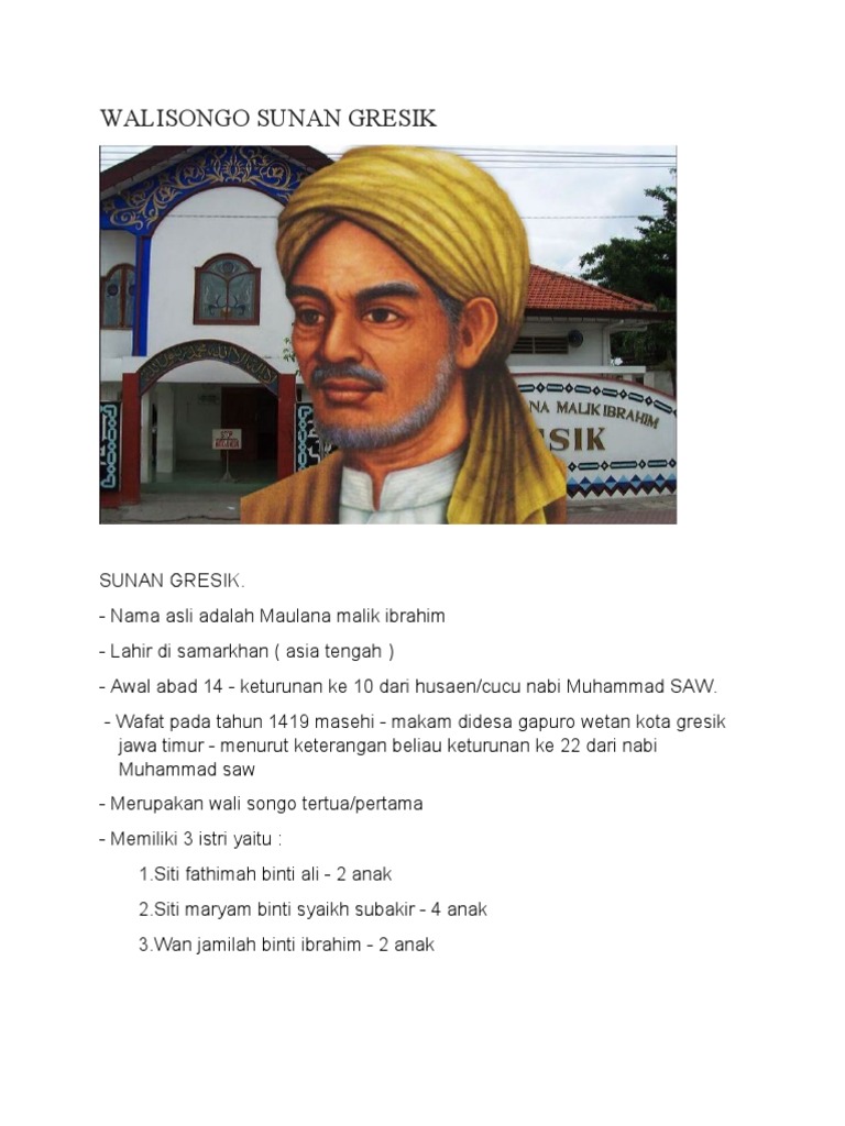 Walisongo Sunan Gresik | PDF