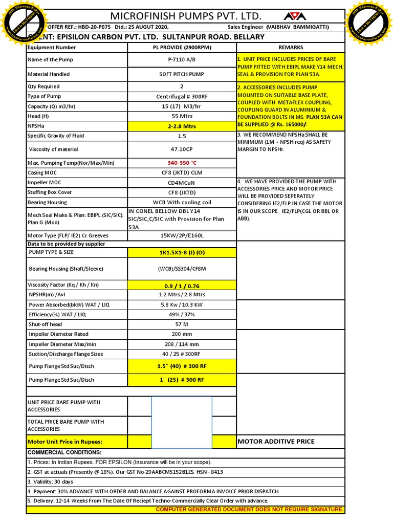 Microfinish Pump Reference | PDF