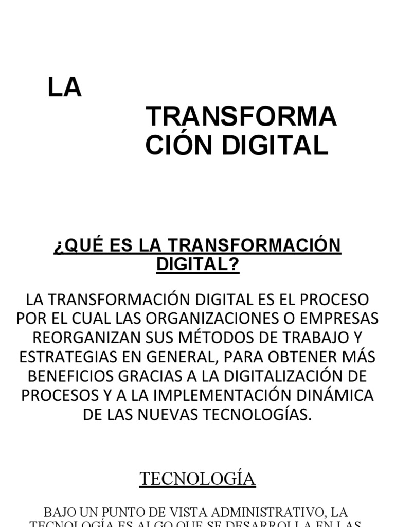 La Transformacion Digital | PDF | Internet de las Cosas | Teléfonos móviles