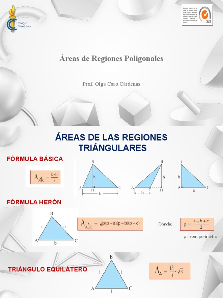 Ppt. Area de Regiones Poligonales | PDF