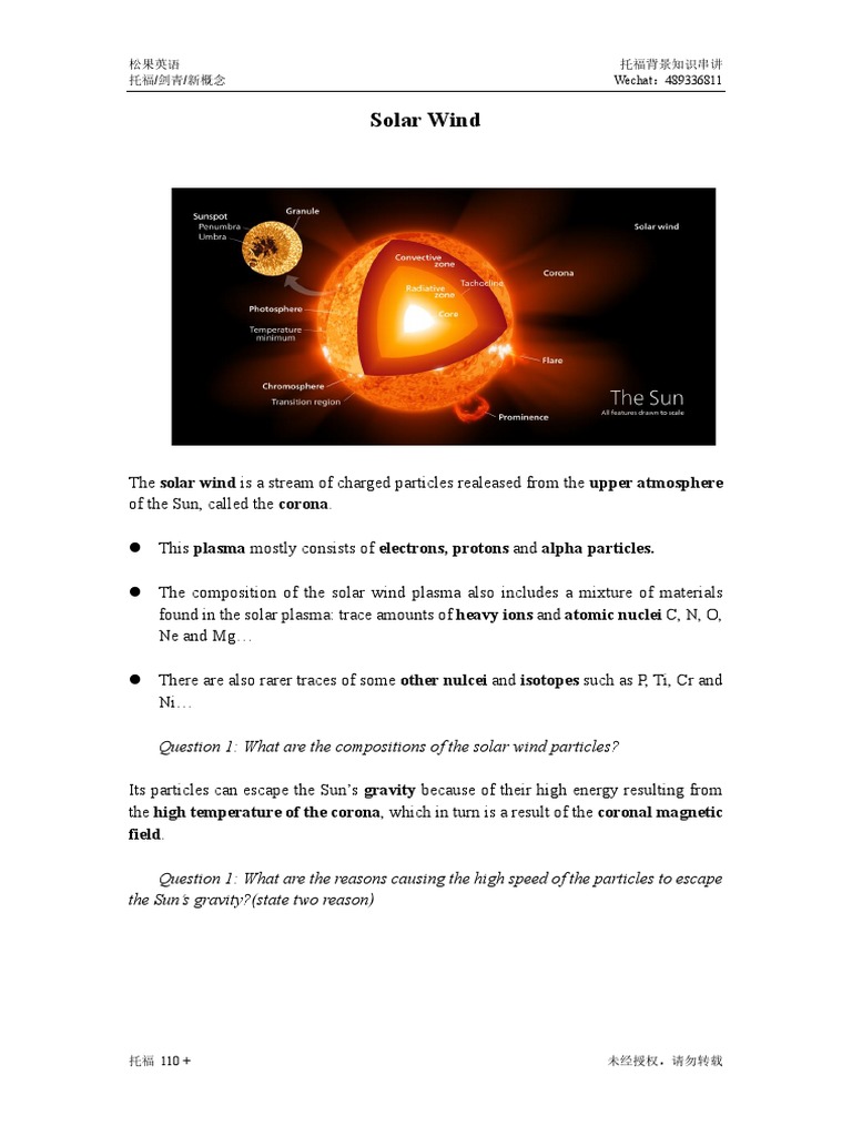 Solar Wind: Composition and Effects | PDF | Solar Wind | Sun