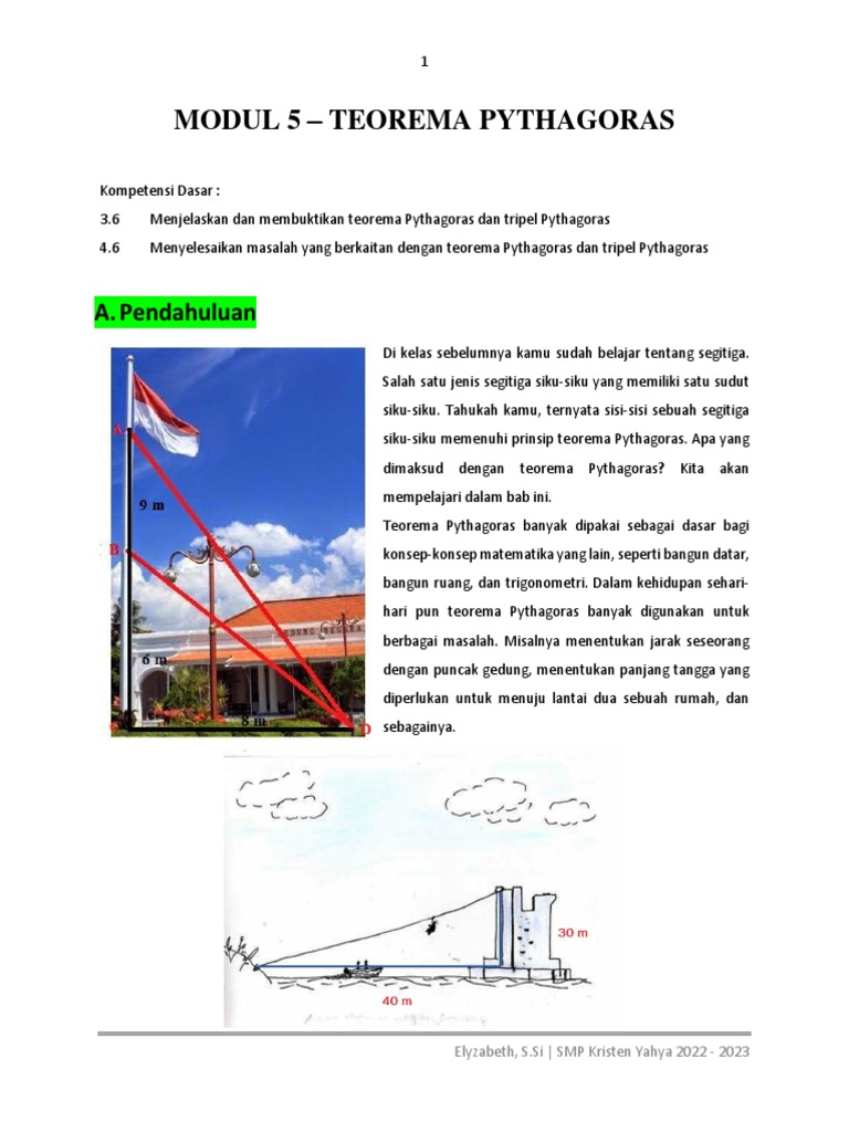 MODUL 6 (Teorema Pythagoras) | PDF