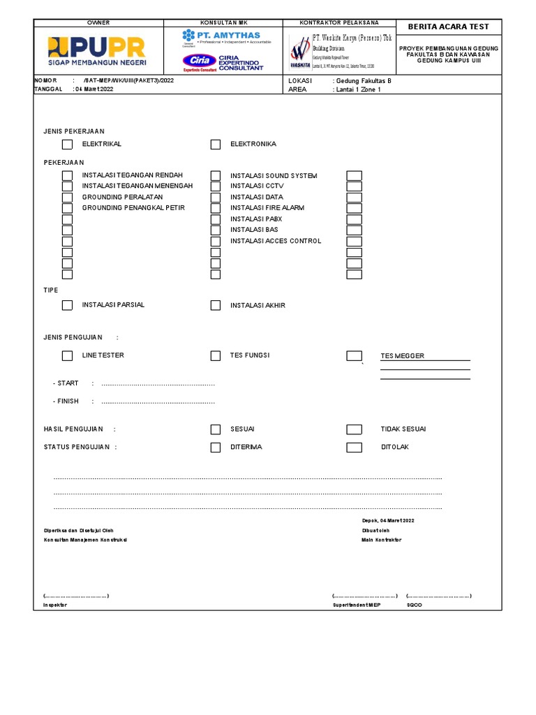 Contoh Ba Test | PDF
