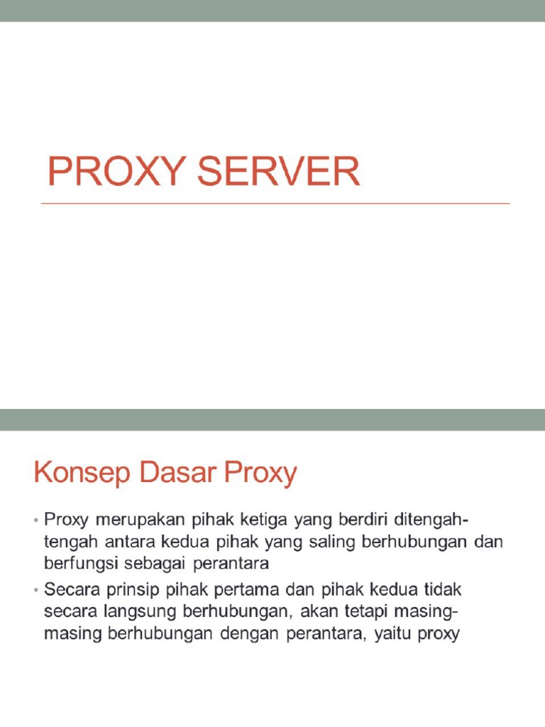 Keamanan Jaringan Proxy | PDF