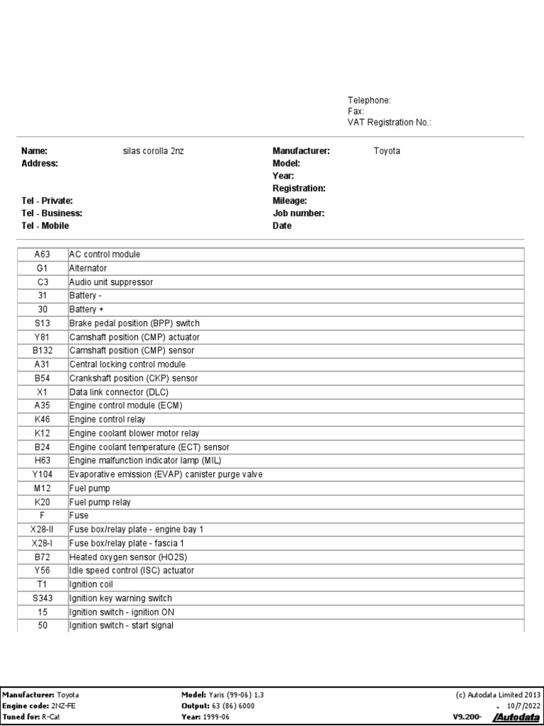 2nz Yaris W | PDF | Ignition System | Engines