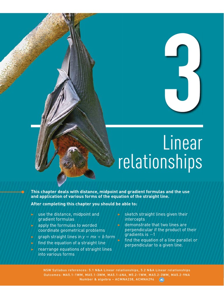 Year10 Insight Chapter 3 Linear Relationships Pdf Slope Equations 