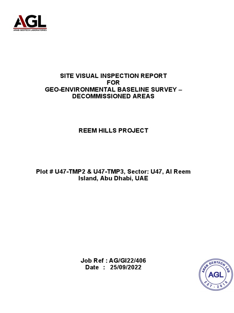 Site Visual Inspection Report. | PDF