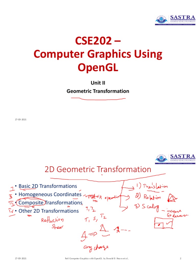 5 Cse202 Unit Ii Part 1 Pdf 2 D Computer Graphics Cartesian Coordinate System