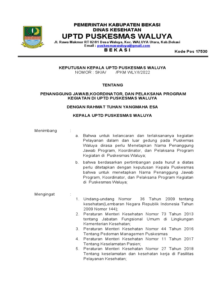 1.2.1.2 SK PJ Koord Pelaks Program | PDF