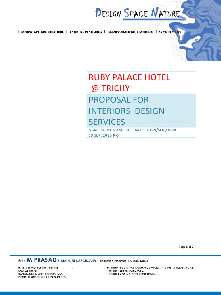 Ruby Palace Interiors Scope of Work at TRichy - R-1 | PDF | Architect ...