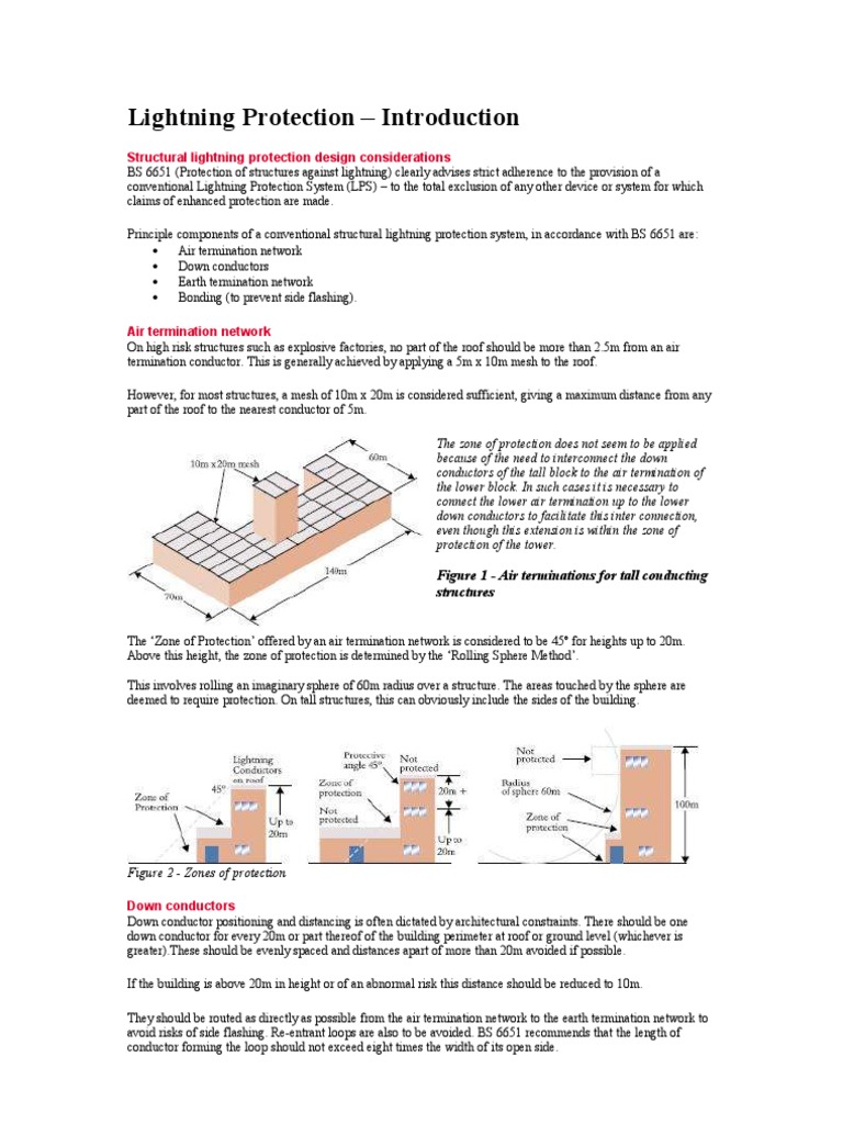 BS 6651 Lightning Protection Overview | PDF | Electrical Resistivity ...