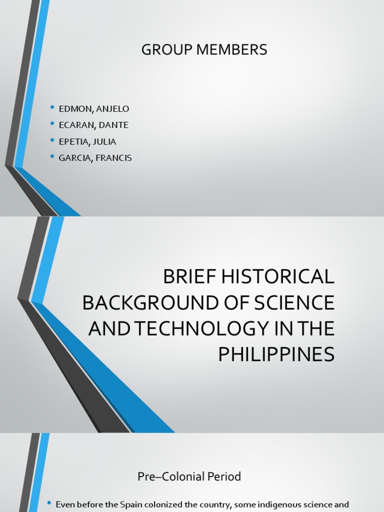 Brief Historical Background of Science and Technology in | PDF