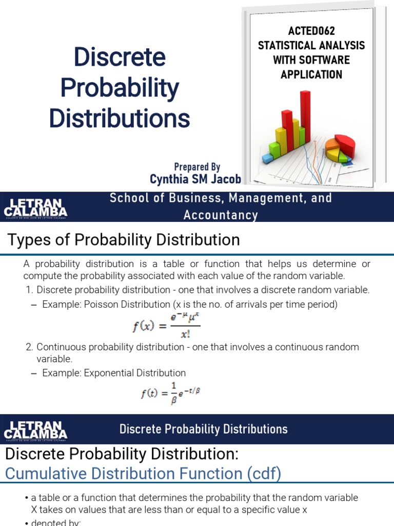 ACTED061L Lesson 4 - Discrete Probability Distributions | PDF | Probability Distribution ...