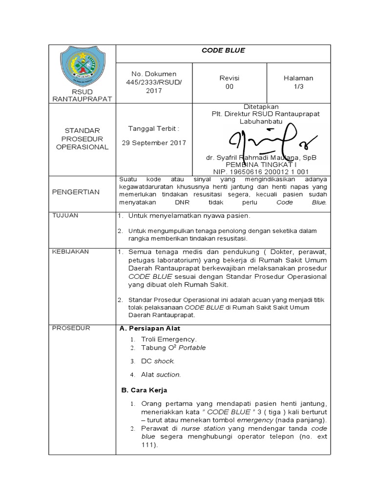 Spo Code Blue | PDF