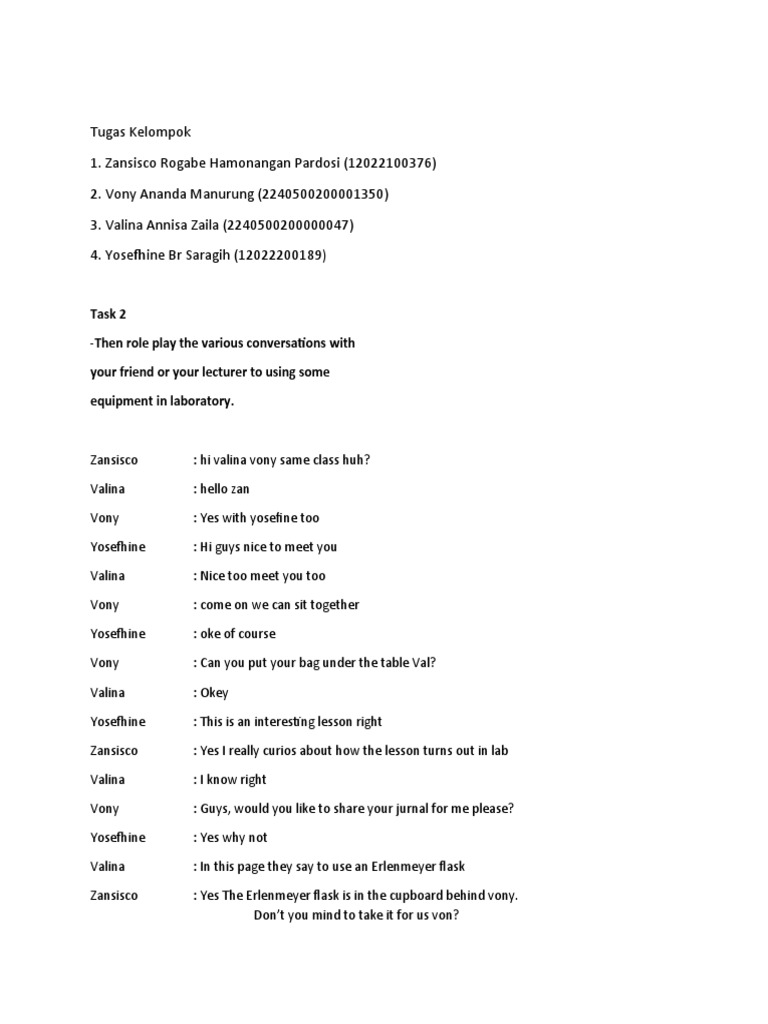 Tugas Kelompok Basic English | PDF