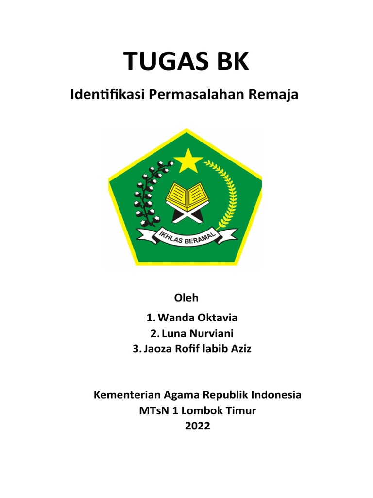 Tugas BK: Identifikasi Permasalahan Remaja | PDF