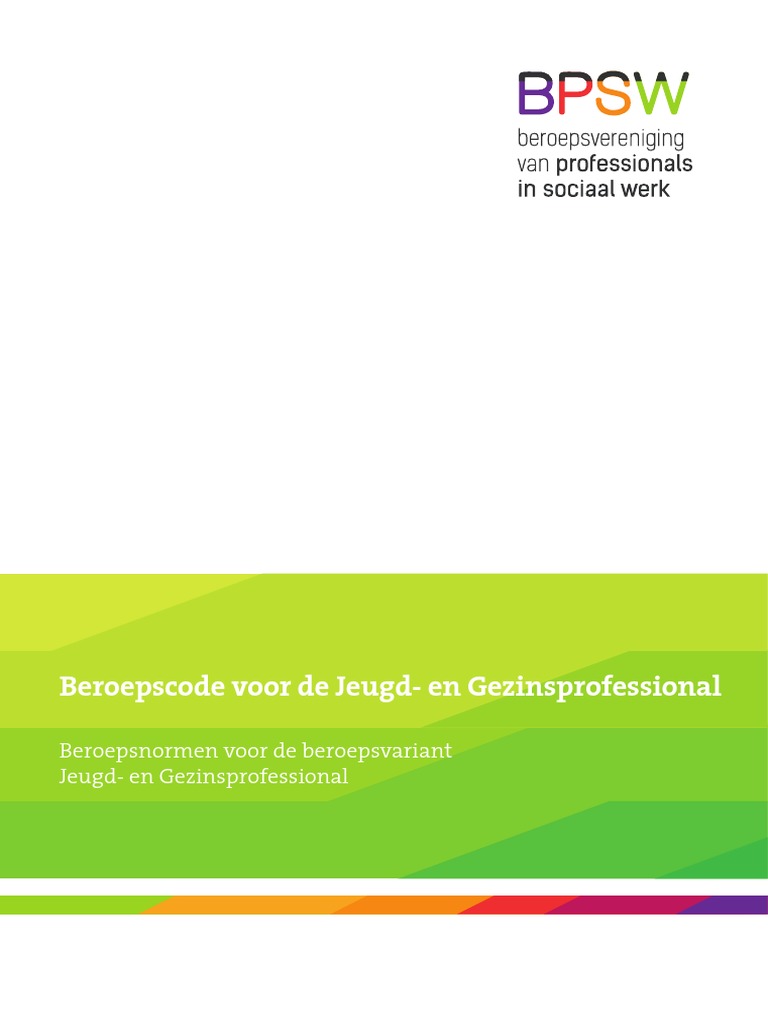 Beroepscode Jeugd en Gezinsprofessionals | PDF