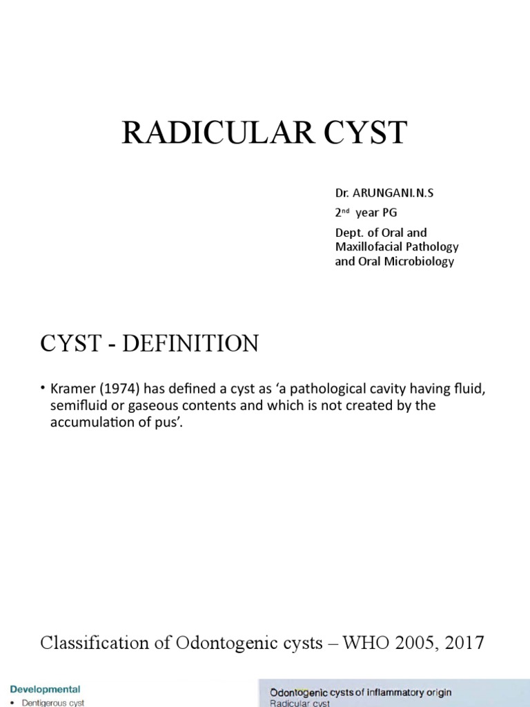Radicular Cyst | PDF | Epithelium | Morphology (Biology)