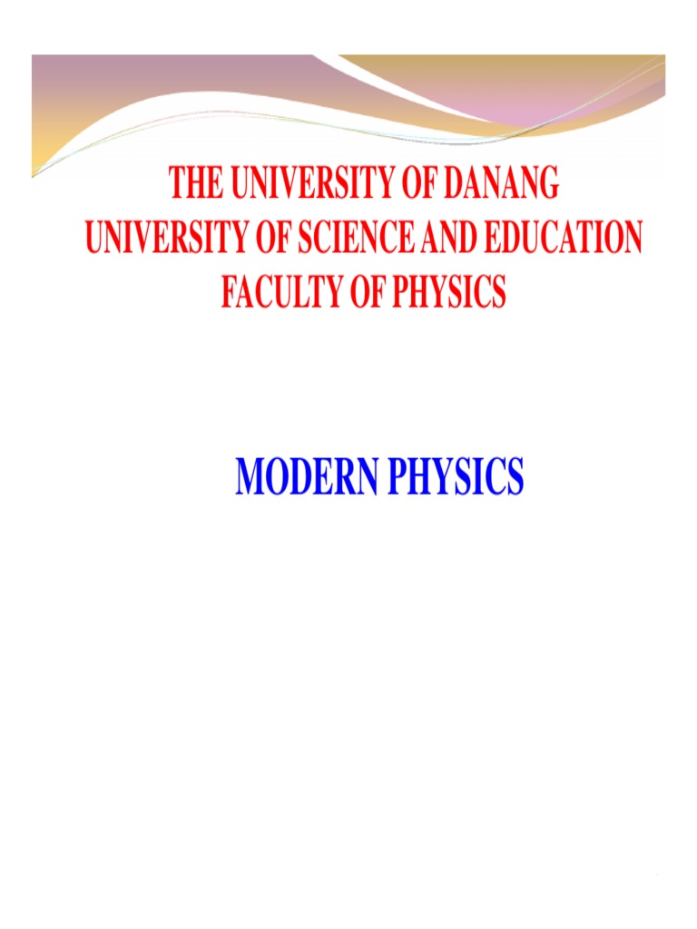 Modern Physics Chapter 3-6 | PDF