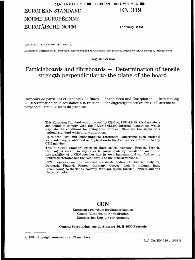 EN 319-1993 - en | PDF