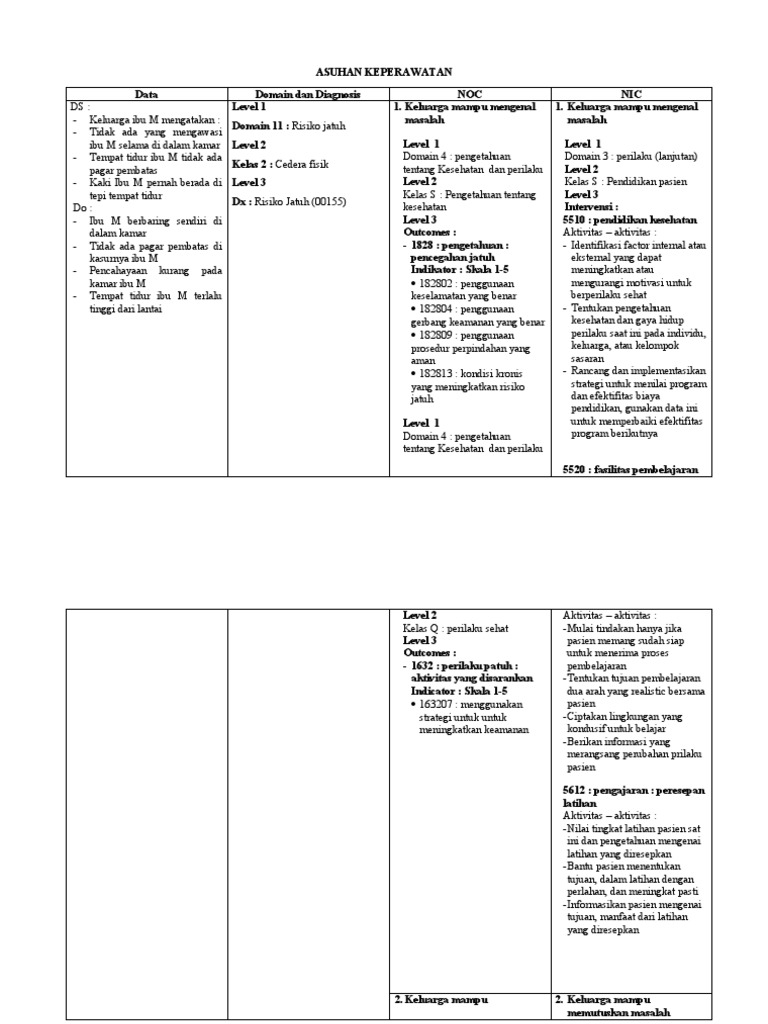 NCP Risiko Jatuh | PDF