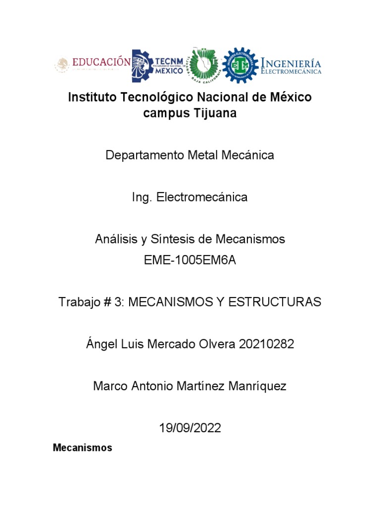 Mecanismos y Estructuras Básicas | PDF | Palanca | Engranaje